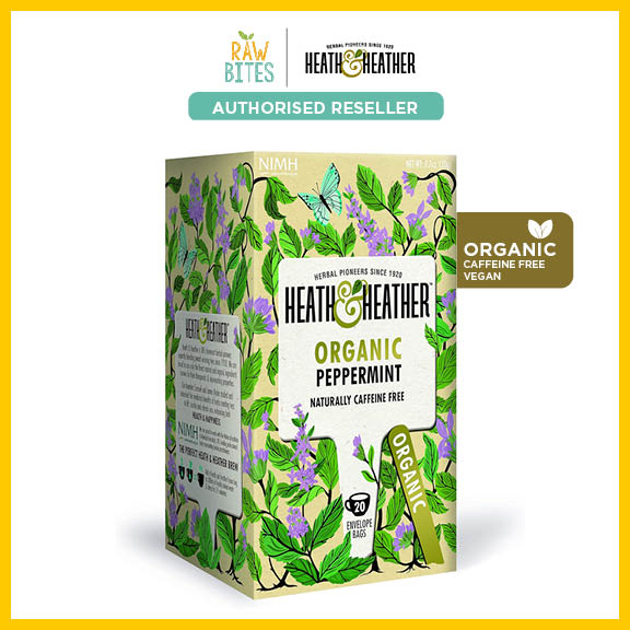 Heath & Heather Organic Peppermint Tea 20g/20 bags (Caffeine Free, Glu ...
