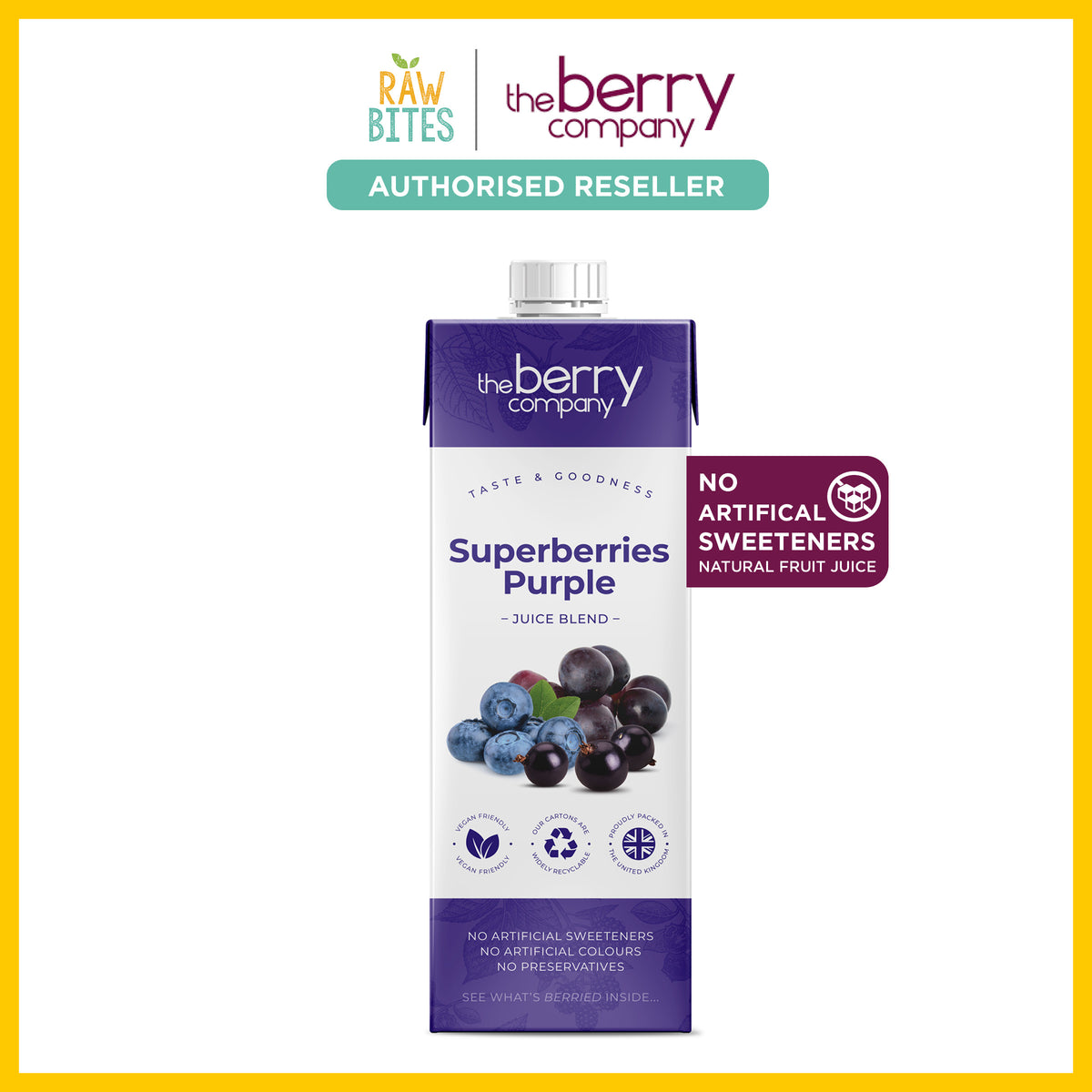 The Berry Company Superberries Purple Juice 1L (Gluten Free, No Refine ...