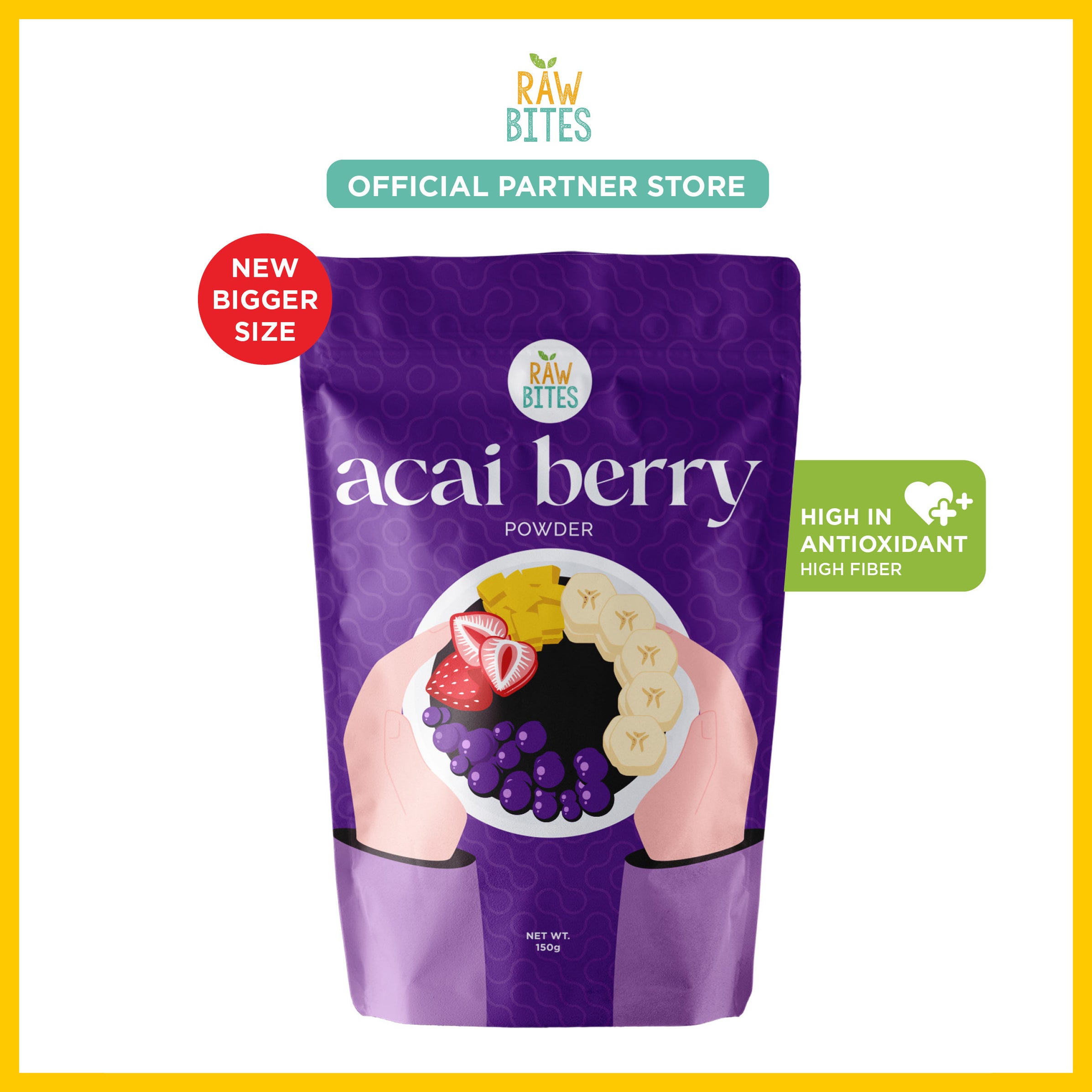 Raw Bites Acai Berry Powder 150g (High in Antioxidants)