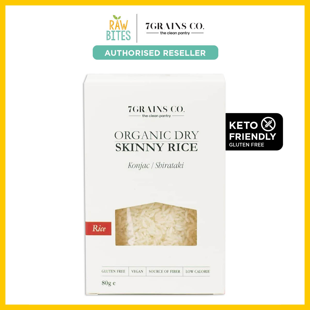 7Grains Dry Skinny Rice 80g (Gluten Free, Keto Friendly, Low Calorie ...