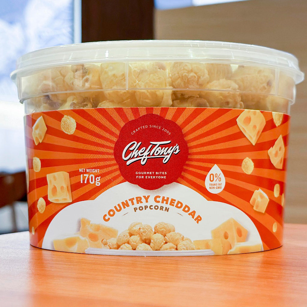 Chef Tony's Country Cheddar Popcorn 170g (0 Trans Fat, Halal, Locally ...