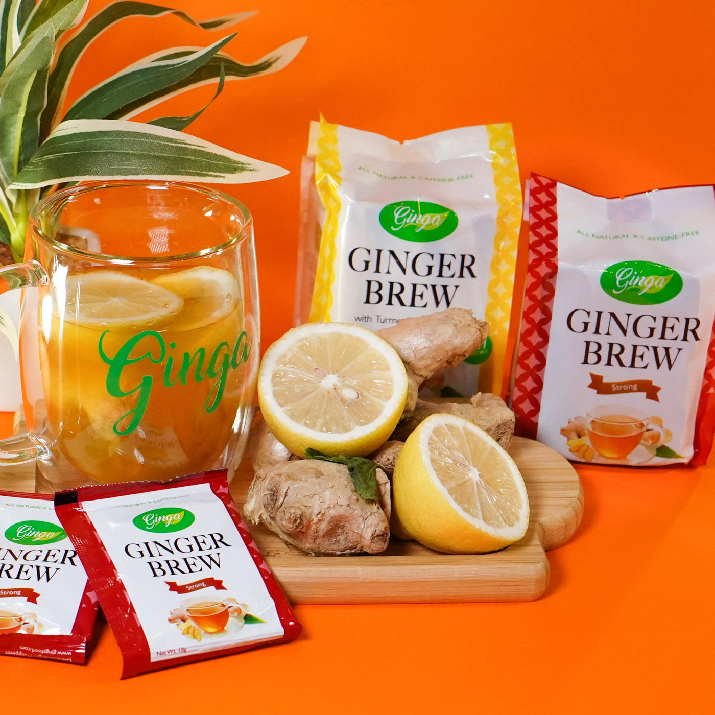 Ginga Ginger Brew Salabat with Turmeric & Lemon 120g [12 x 10g] (All N ...