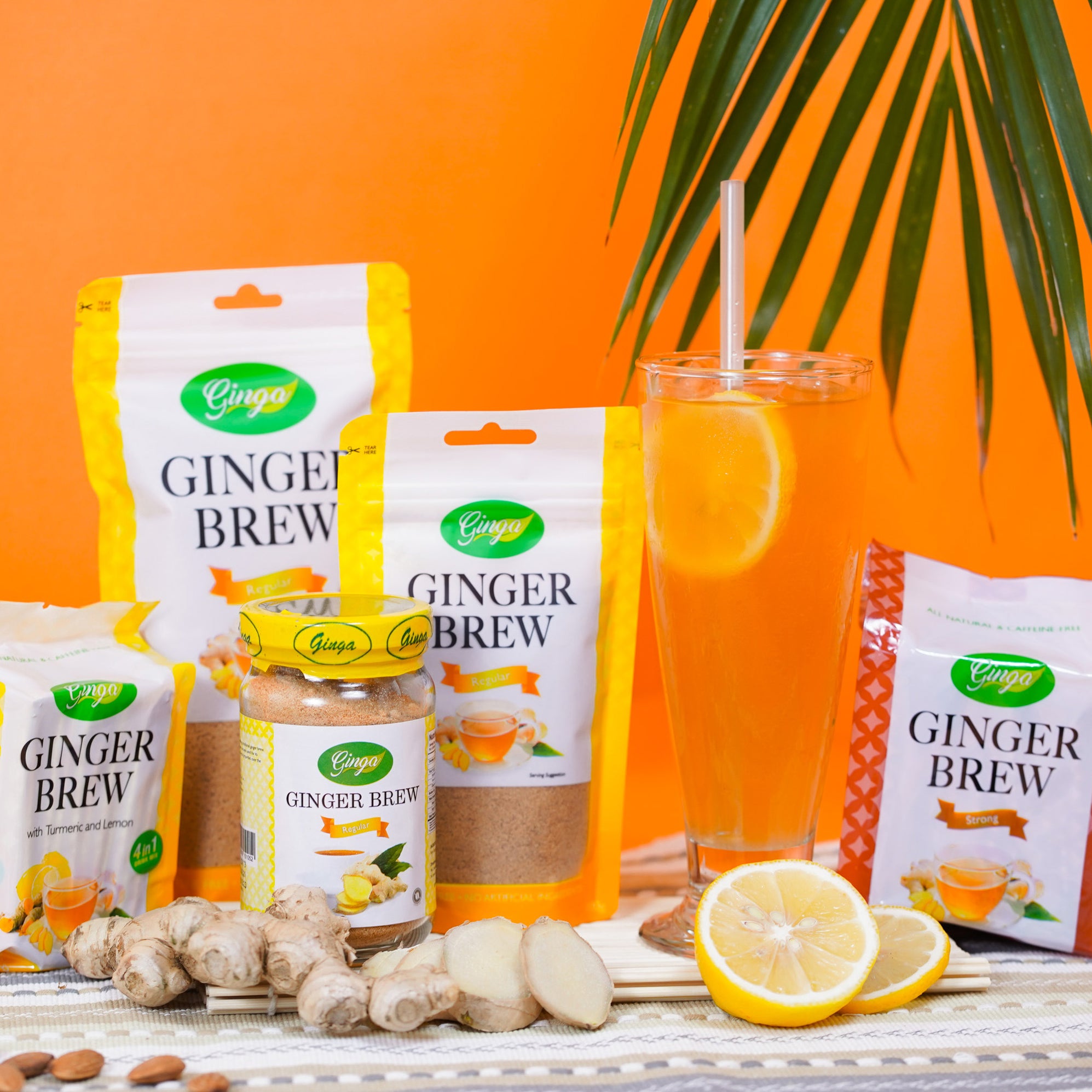 Ginga Ginger Brew Salabat Strong 120g [12 x 10g] (All Natural, Caffein ...