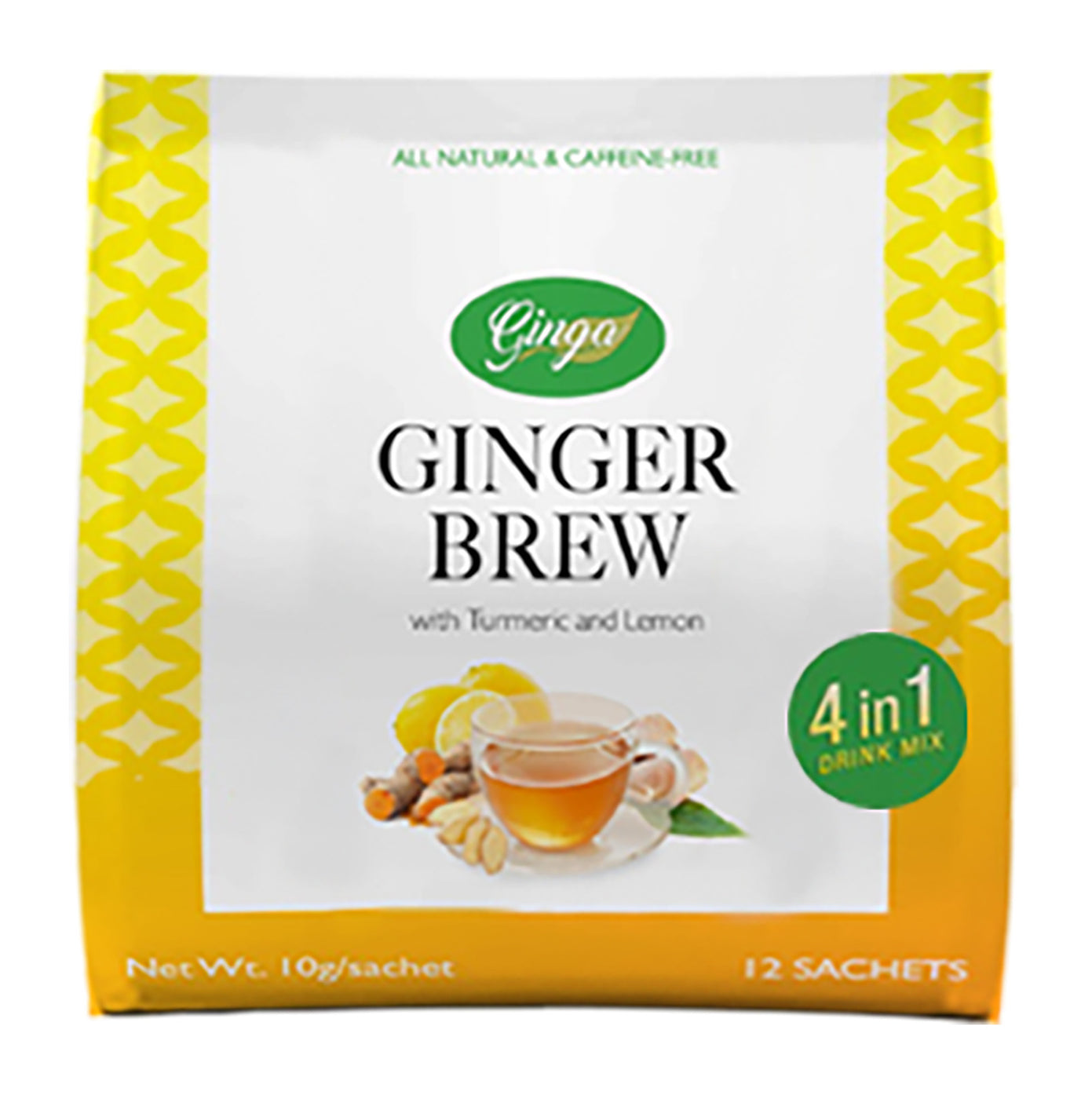 Ginga Ginger Brew Salabat with Turmeric & Lemon 120g [12 x 10g] (All N ...