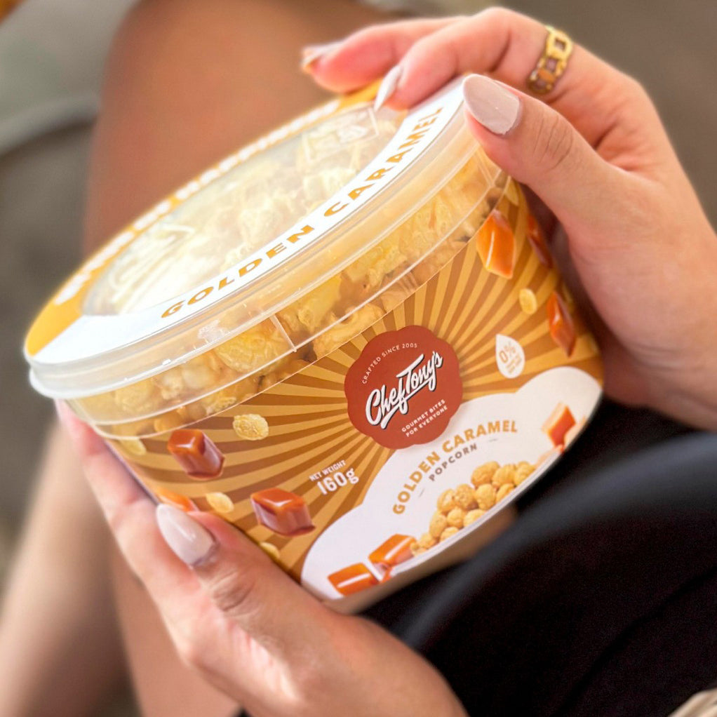 Chef Tony's Golden Caramel Popcorn 160g (0 Trans Fat, Halal, Locally-M ...