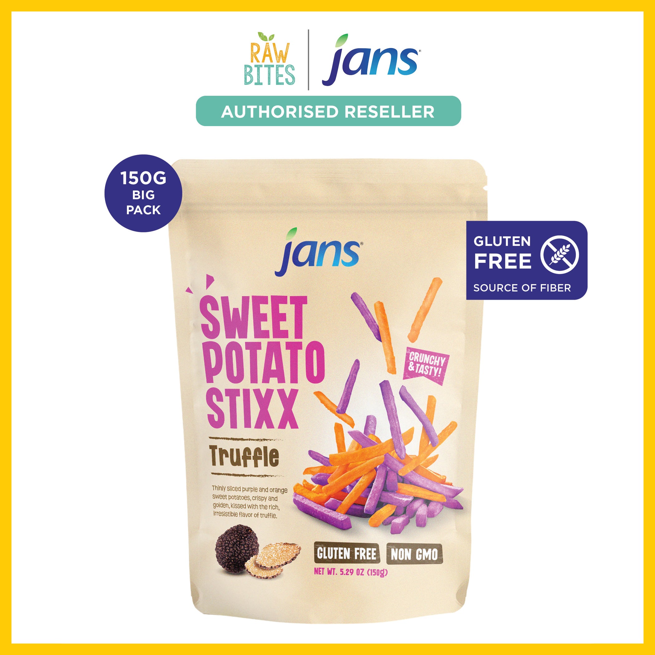 Jans Sweet Potato Stixx - Truffle 150g — Raw Bites