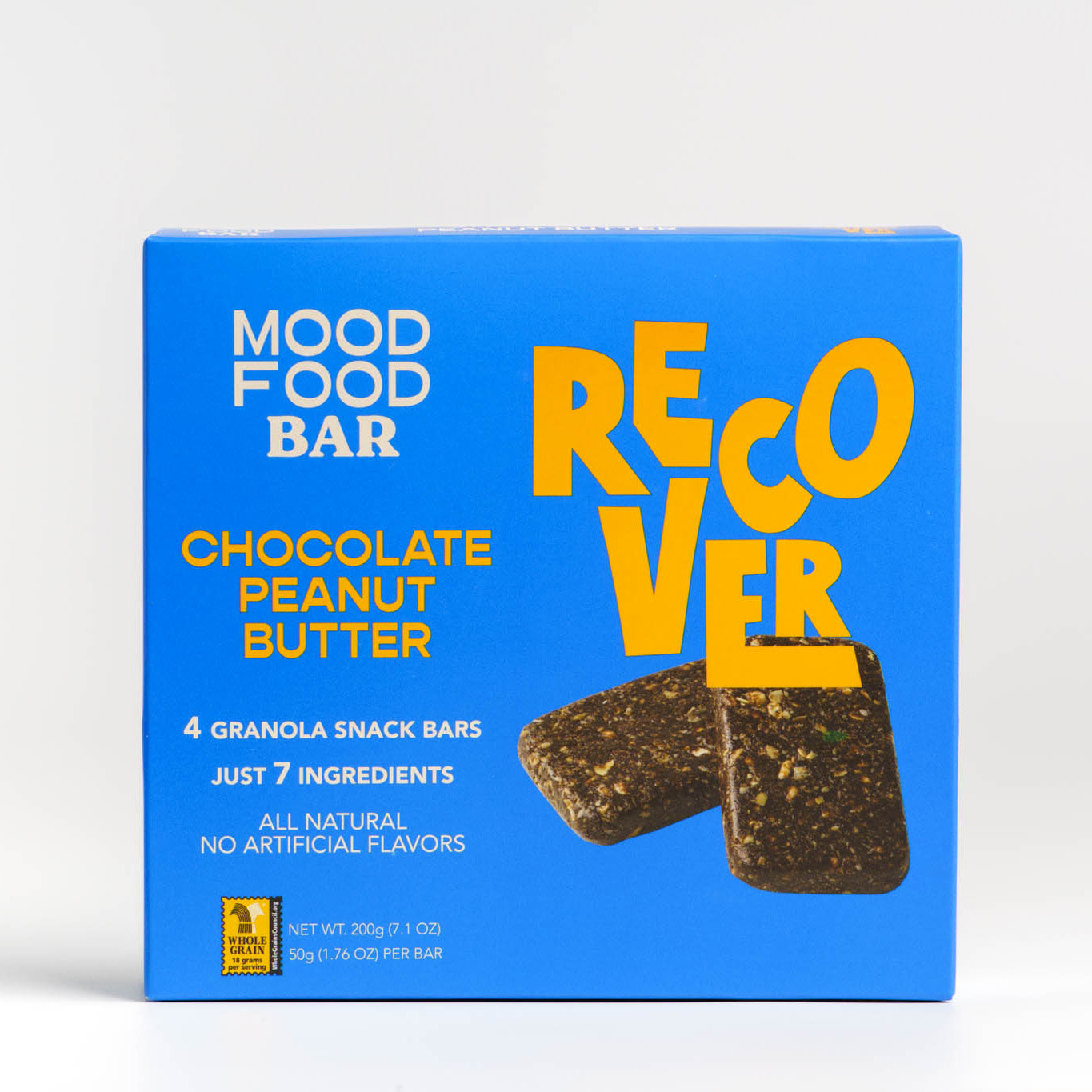 Mood Food Bar Recover - Chocolate Peanut Butter [4 x 50g] (All Natural ...