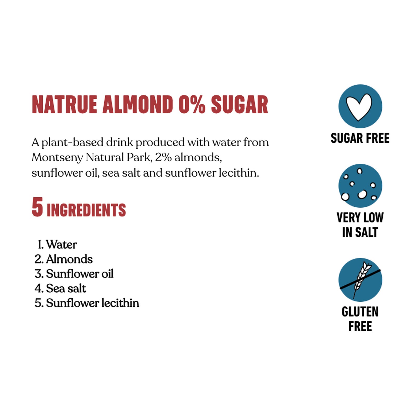 Natrue Unsweetened Almond Milk 1L (Sugar Free, No Artificial Ingredien ...