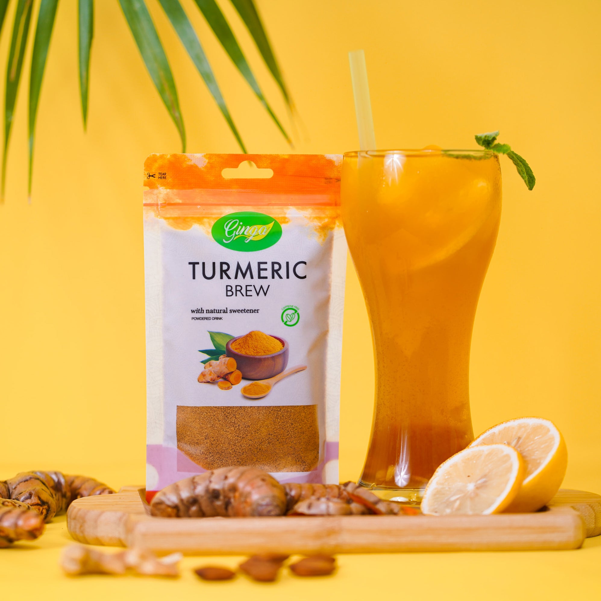 Ginga Turmeric Brew Regular 360g (All Natural, Caffeine Free) — Raw Bites