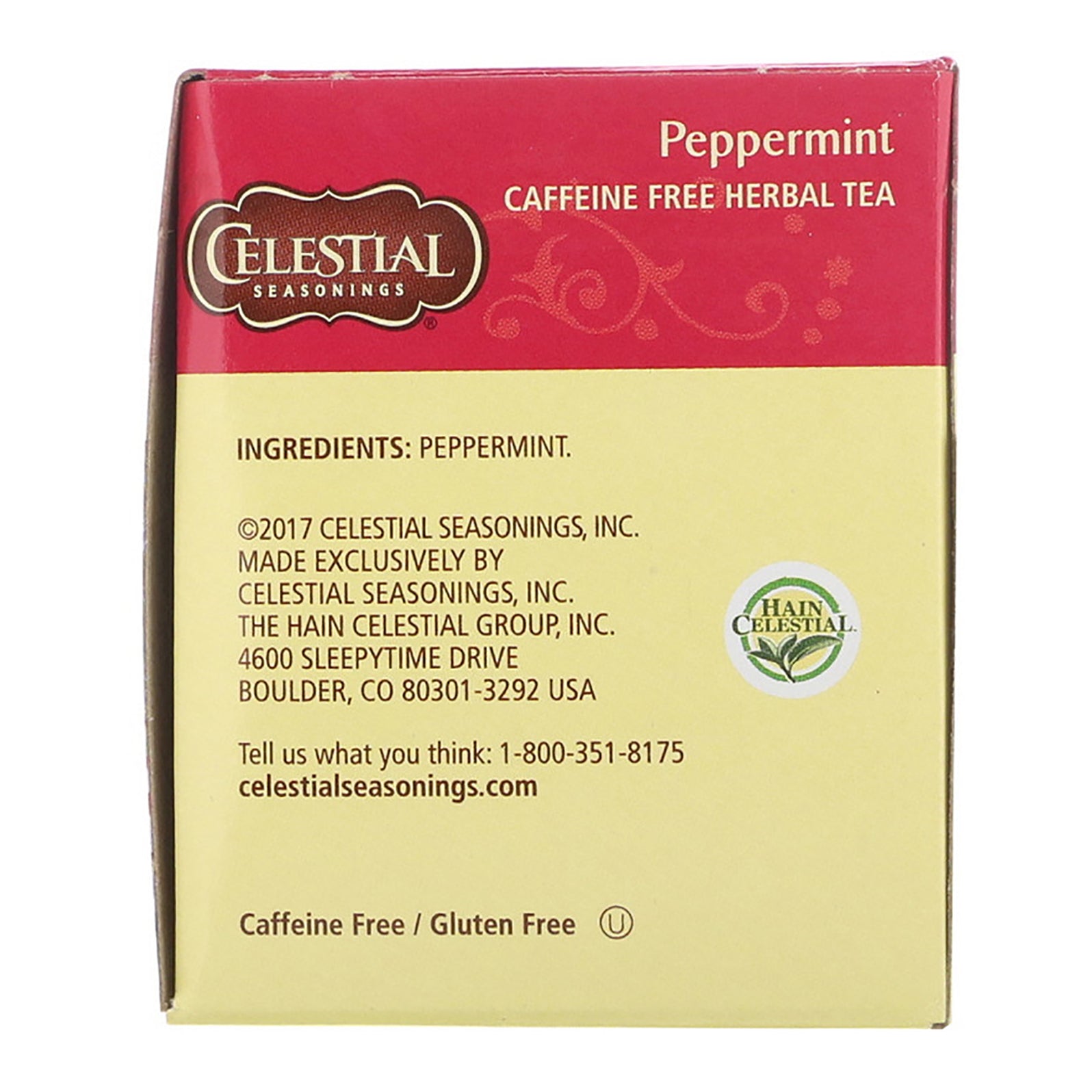 Celestial Seasonings Peppermint Herbal Tea 32g/20 bags (Caffeine Free ...